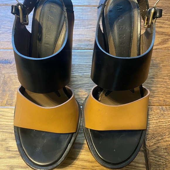 Marni | Shoes | Authentic Marni Leather Platform Heels | Poshmark
